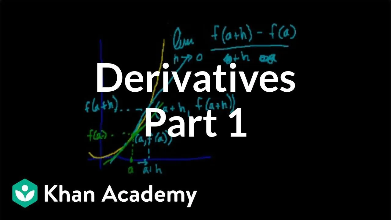 Calculus: Derivatives 1 | Taking derivatives | Differential Calculus ...
