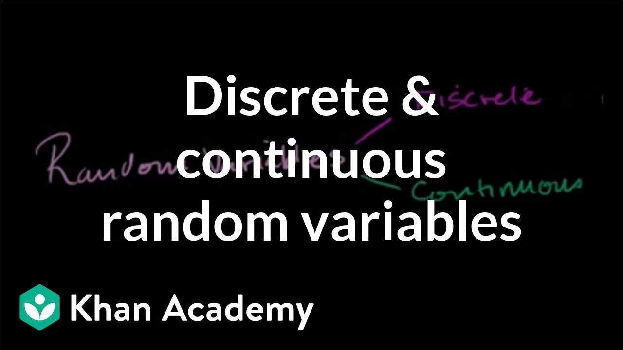 Discrete and continuous random variables | Probability and Statistics - ClassX
