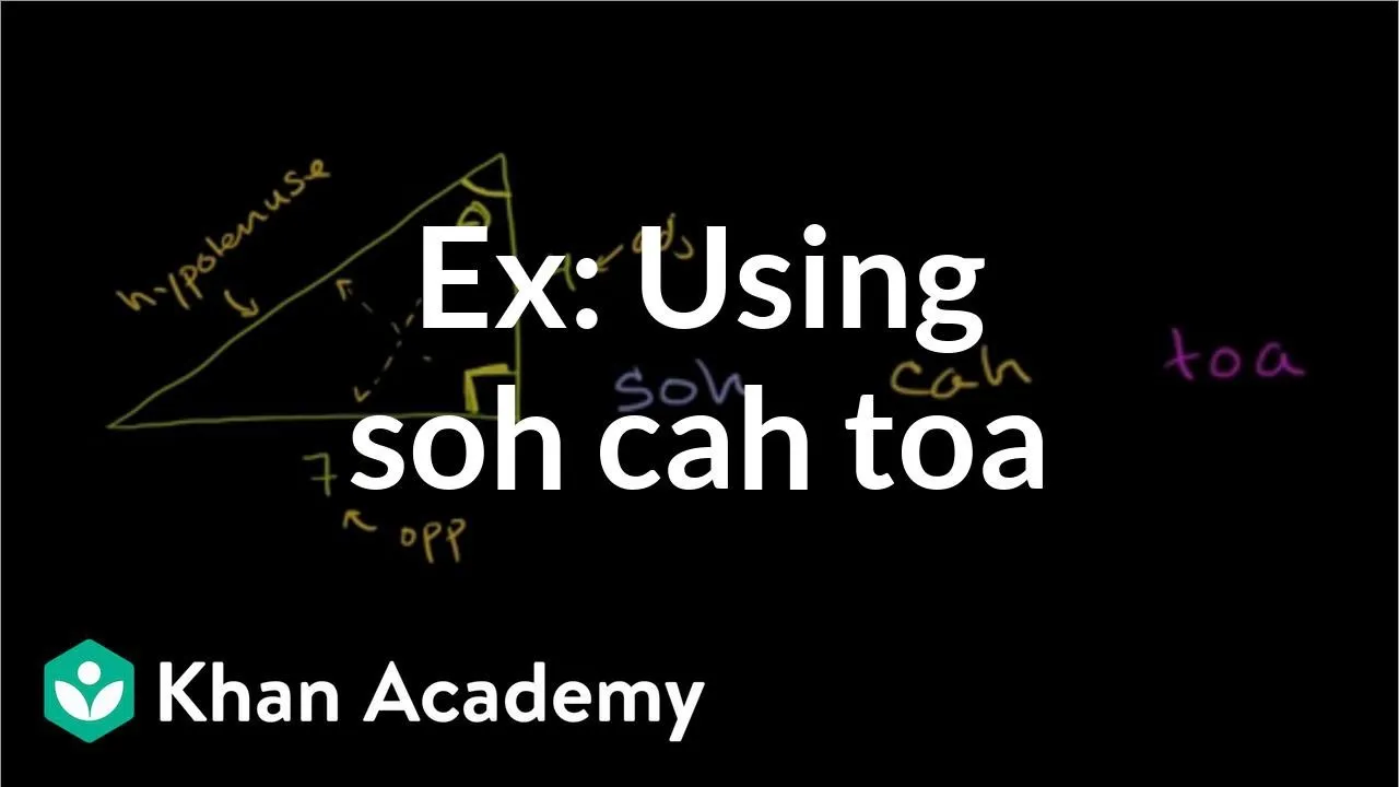 Example: Using soh cah toa | Basic trigonometry | Trigonometry - ClassX
