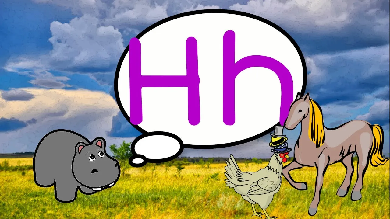 Hillary the Hippo Letter H Poem: Alphabet Videos for Kids Early Birds ...