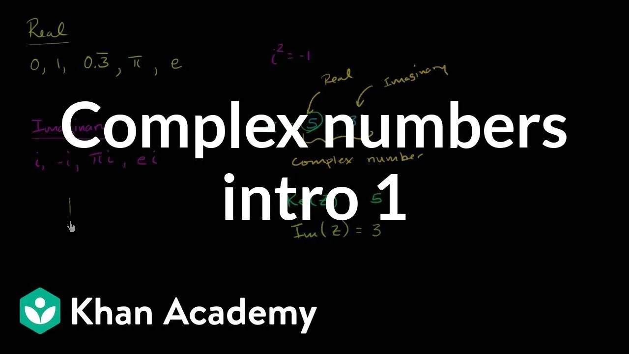 Introduction to complex numbers | Imaginary and complex numbers ...