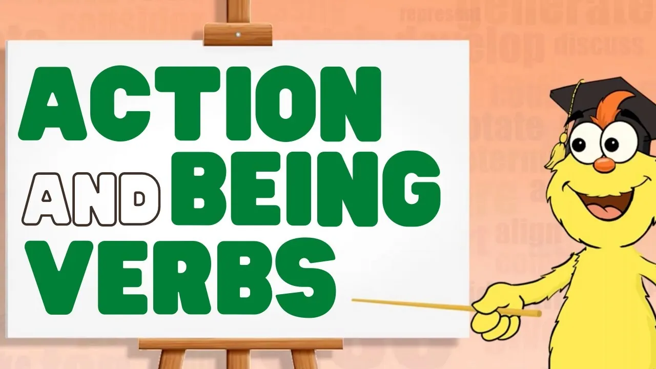 Action and Being Verbs | Verbs for kids | Learn about the two types of ...