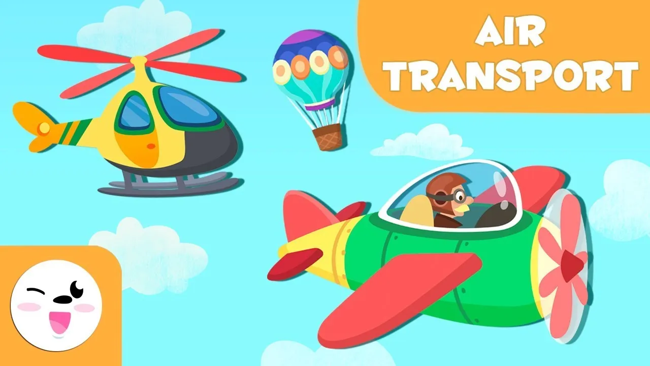 Air transport vehicles for kids - Vocabulary for children - ClassX