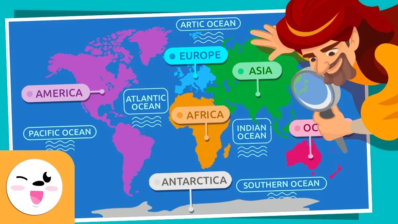 CONTINENTS and OCEANS for Kids | Compilation | How many continents and ...