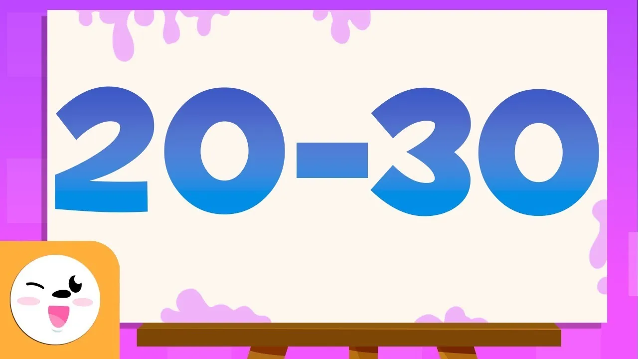 Guess the number, from 20 to 30 - Educational video to learn the ...