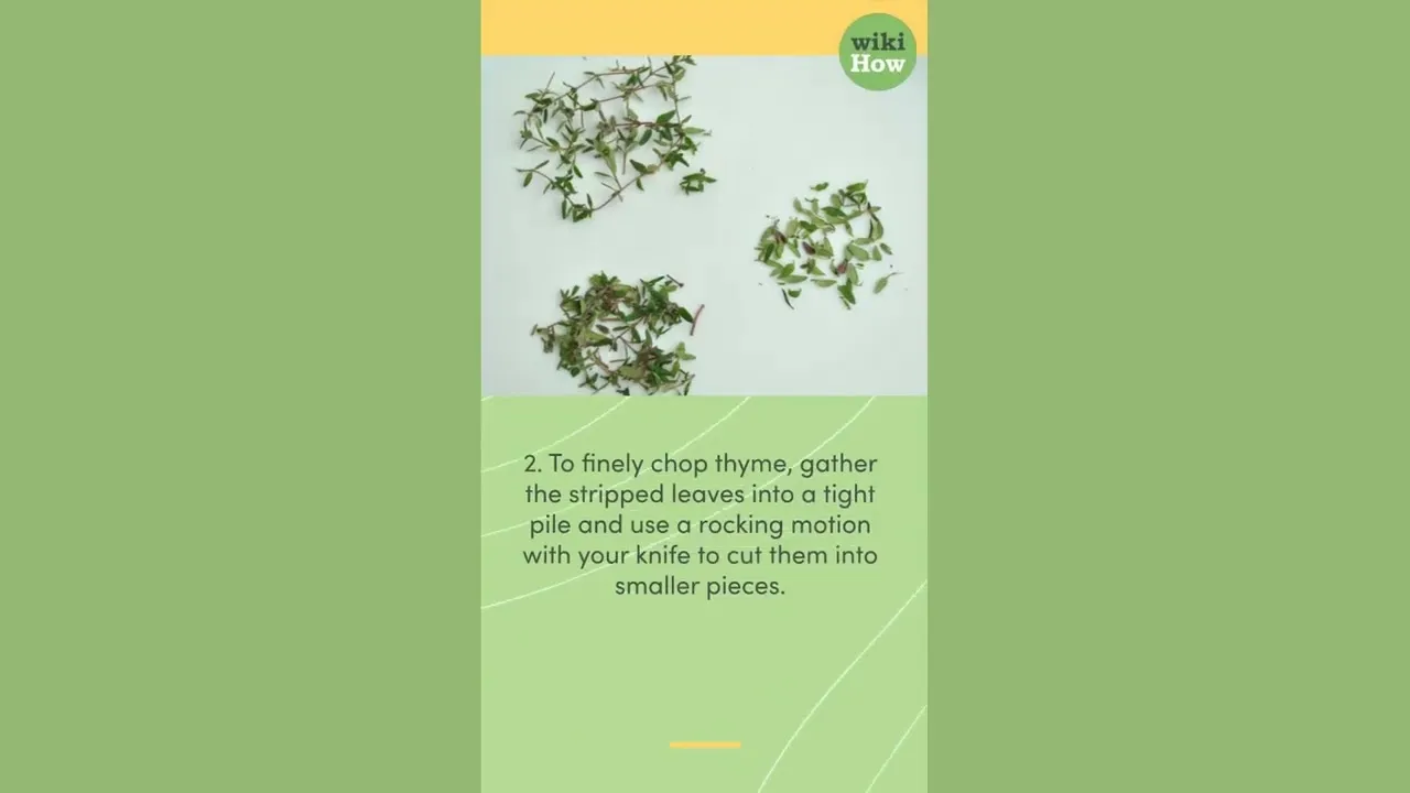 How To Chop Thyme - ClassX