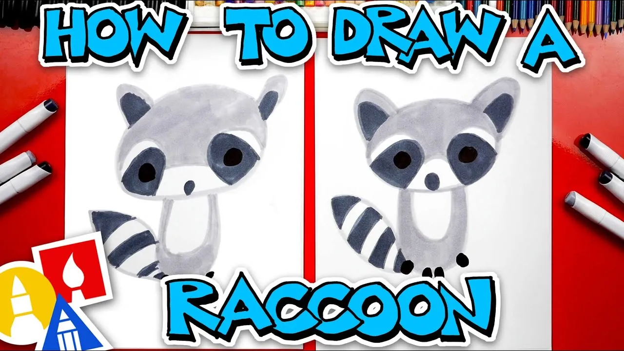 How To Draw A Cartoon Raccoon - ClassX