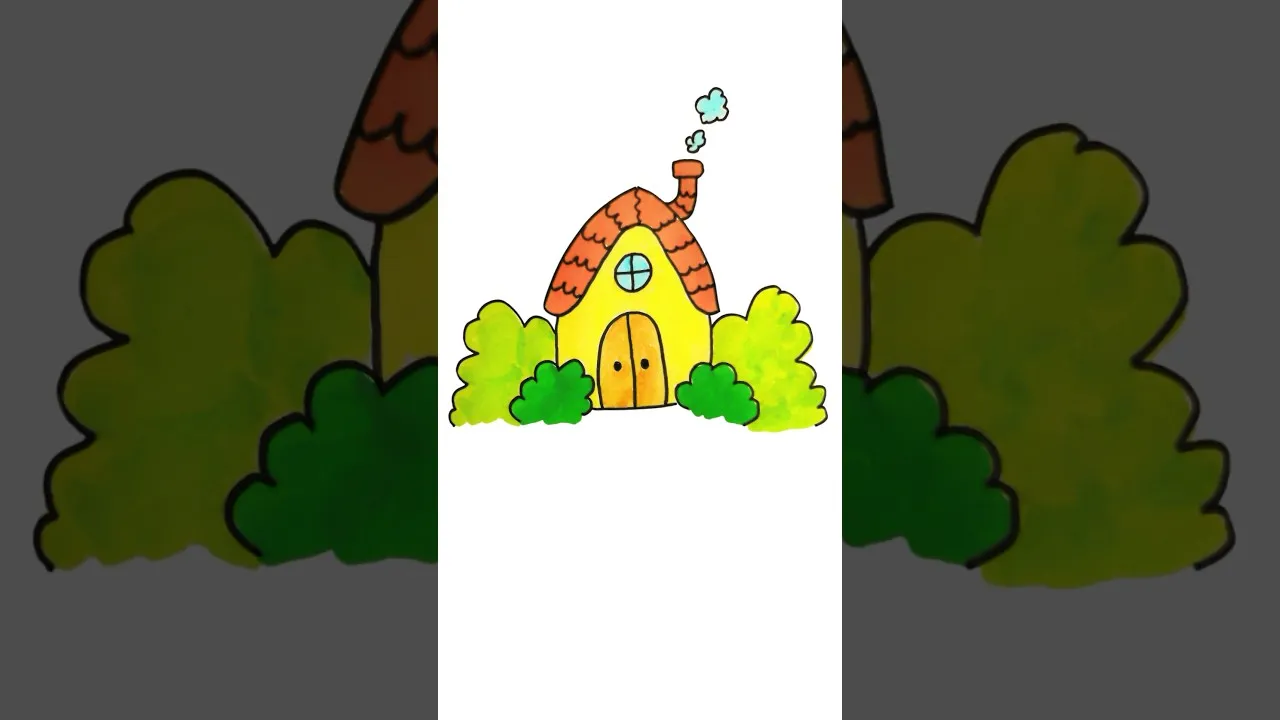 How to draw a house with garden - ClassX
