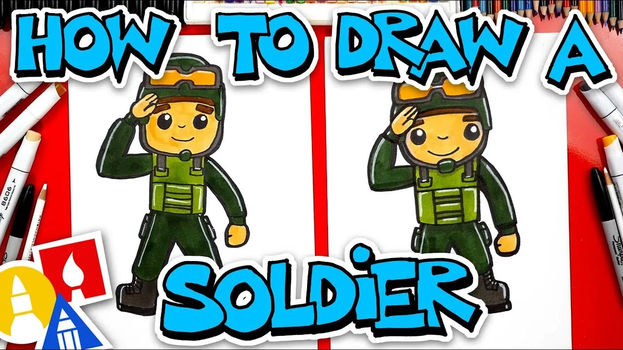 How To Draw A Soldier Saluting (Veterans Day) - ClassX