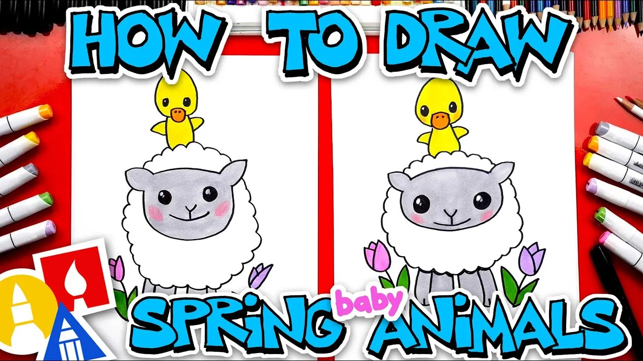 How To Draw A Spring Lamb And Duckling - ClassX