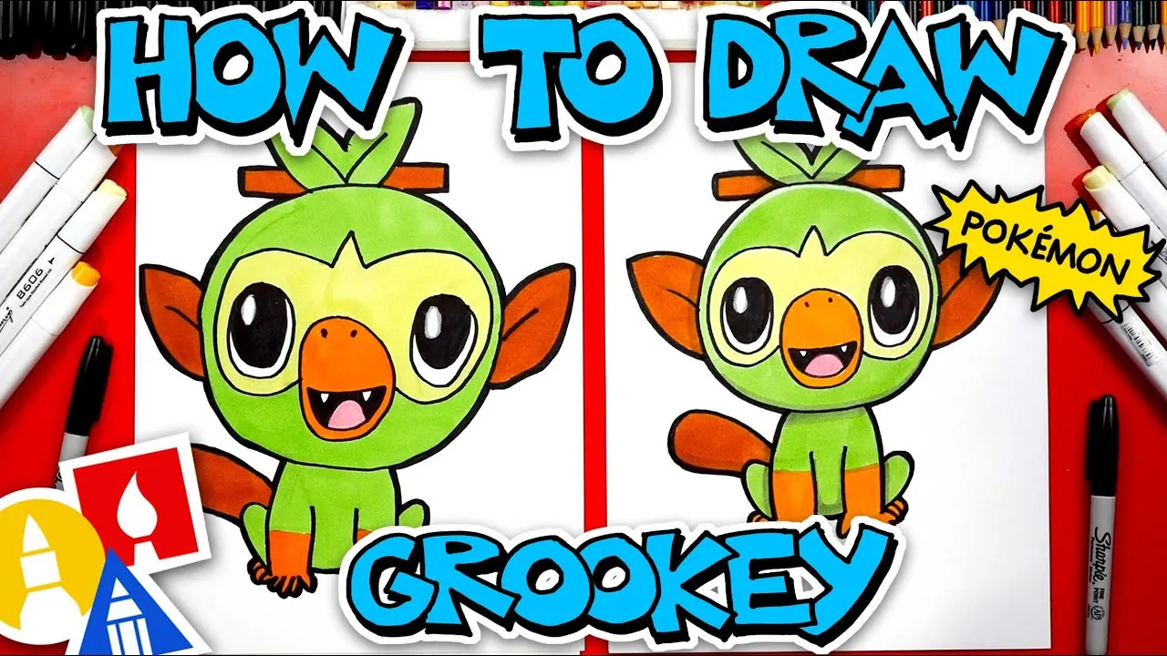 How To Draw Grookey Pokemon From Sword And Shield - ClassX