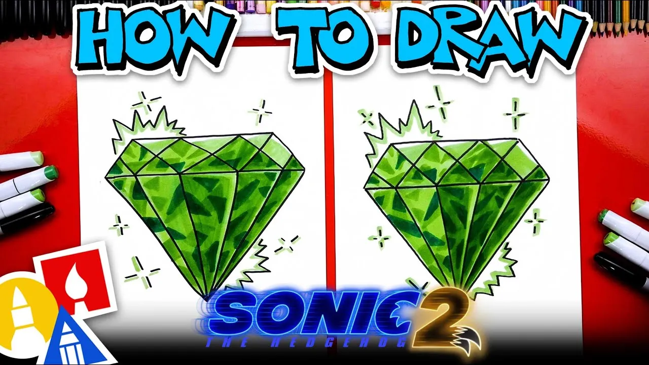 How To Draw The Emerald From Sonic The Hedgehog 2 - ClassX