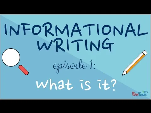 Informational Writing for Kids - Episode 1: What Is It? - ClassX