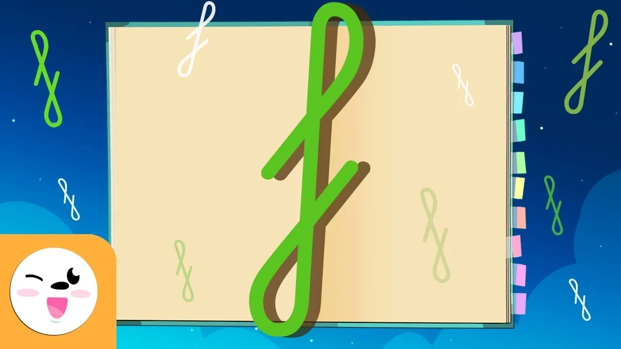 Letter F: cursive script - The alphabet for kids - ClassX