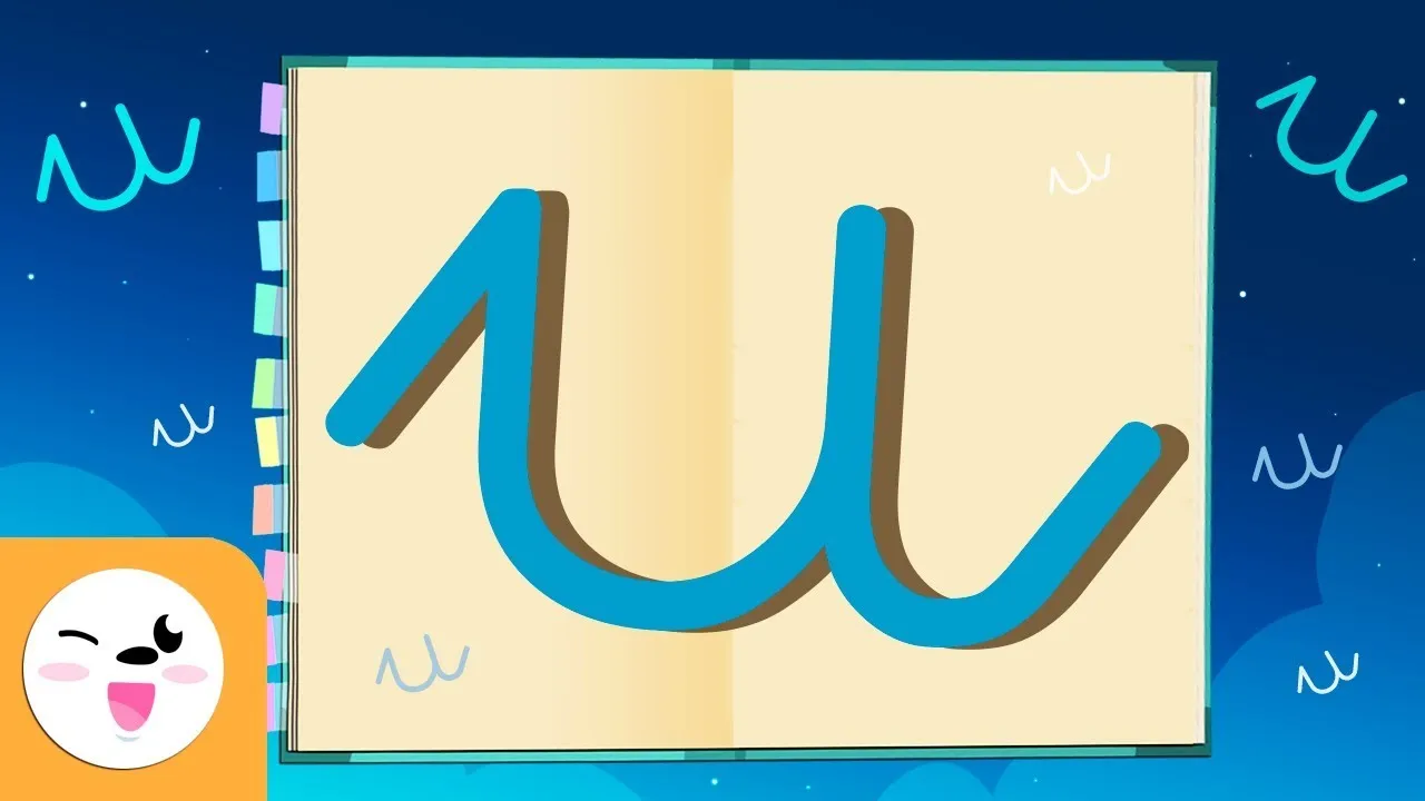 Letter U: cursive script - The alphabet for kids - ClassX
