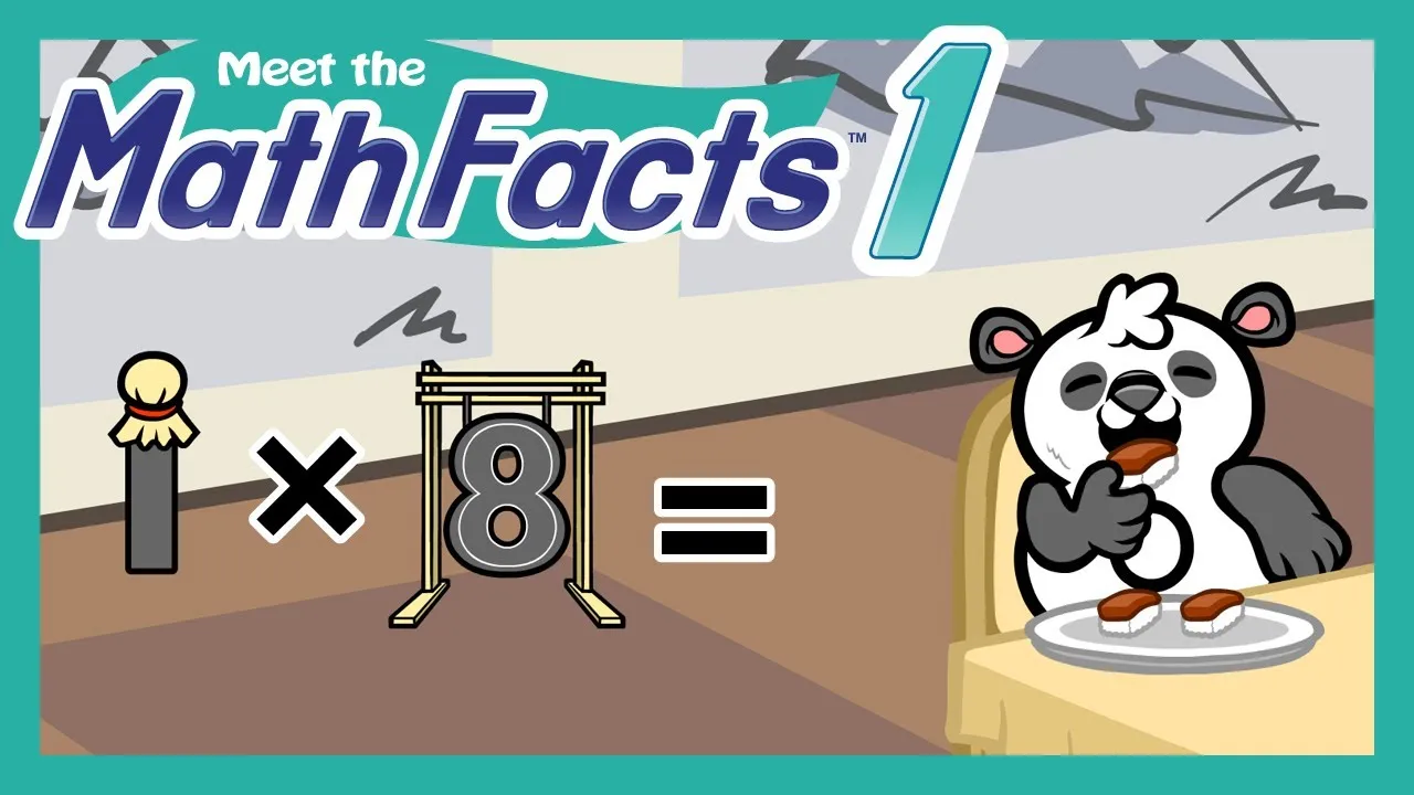 Meet the Math Facts Multiplication & Division - 1 x 8 = 8 - ClassX