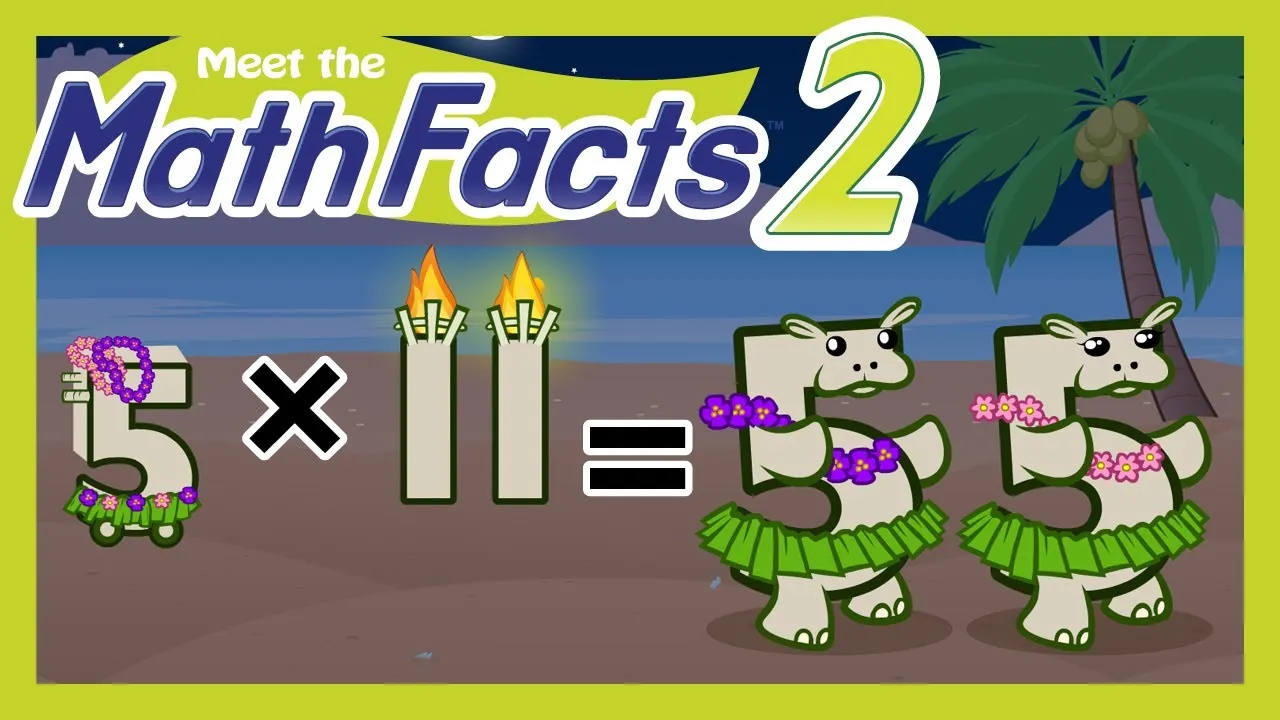 Meet the Math Facts Multiplication & Division - 5 x 11 = 55 - ClassX