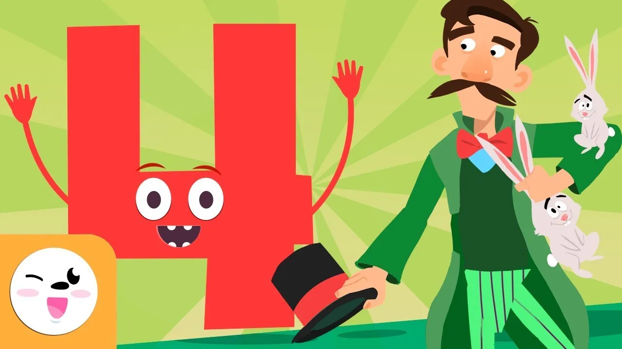 Number 4 - Learn To Count - Numbers from 1 to 10 - The Number 4 Song ...
