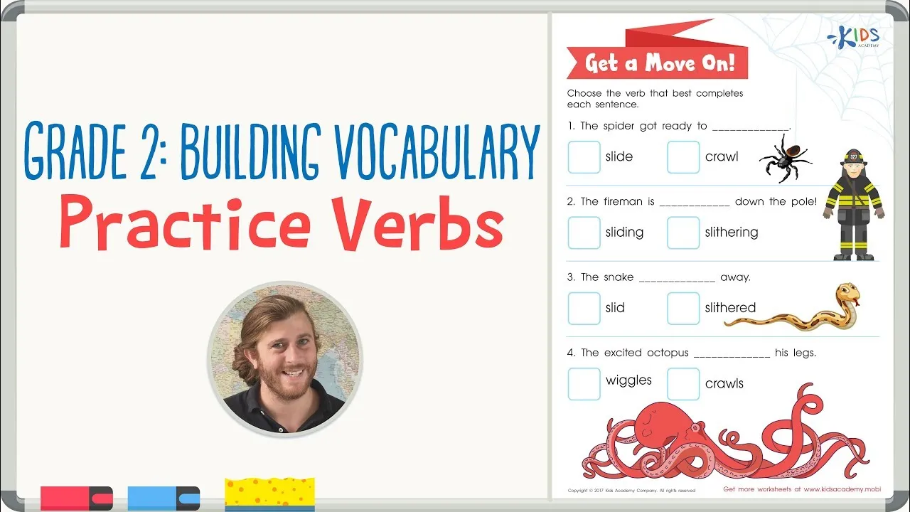Practice Verbs - Building Vocabulary - Grade 2 - ClassX