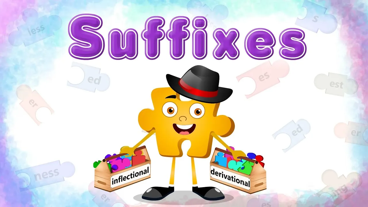 Suffix for Kids | What Are Suffixes? | Suffixes -s, -es, -er, -est, -ed ...