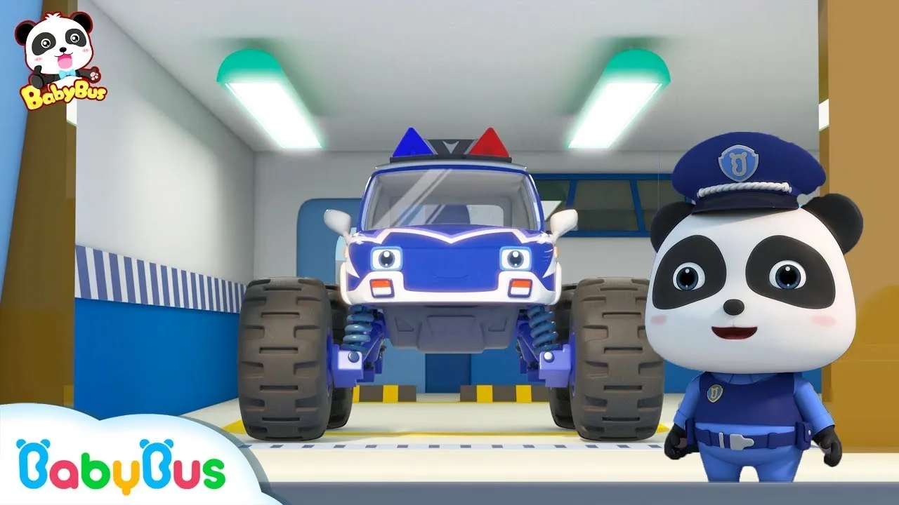 Super Monster Police Car | Police Cartoon, Fire Truck | Kids Songs ...