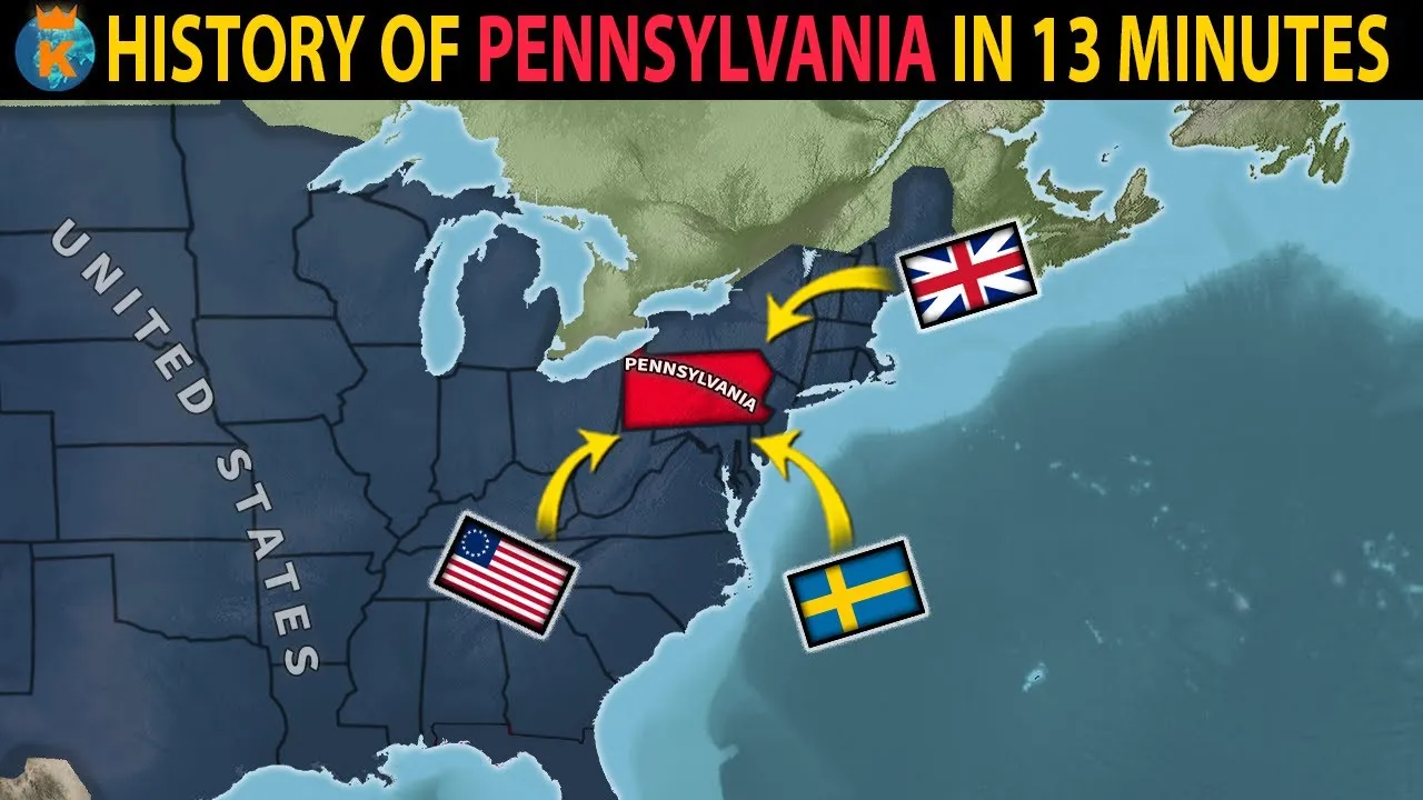 THE HISTORY OF PENNSYLVANIA in 13 Minutes - ClassX