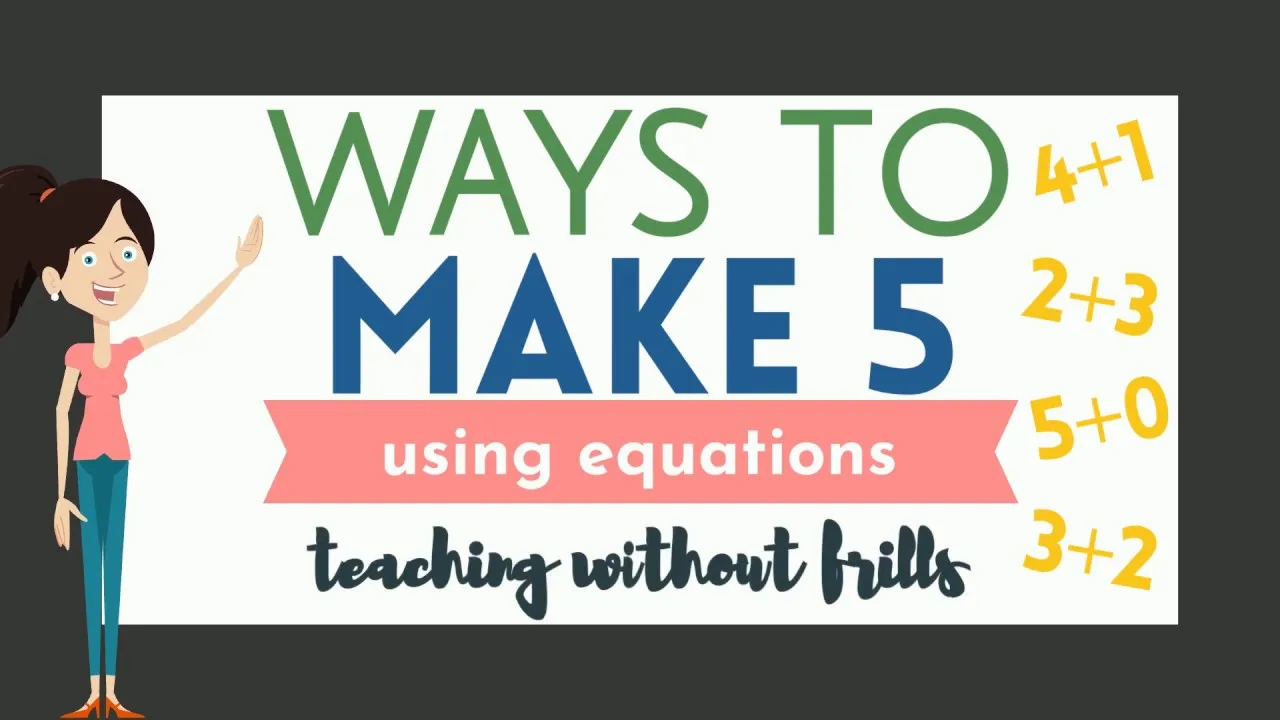 Ways to Make 5 Using Addition Equations - Kindergarten Math - "Making 5 ...