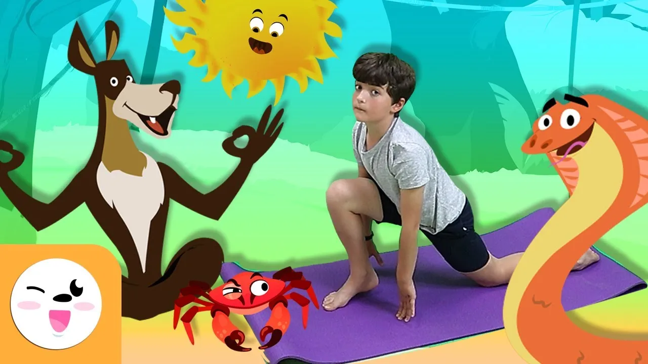 Yoga For Kids Sun Salutation And Animal Poses Compilation Video