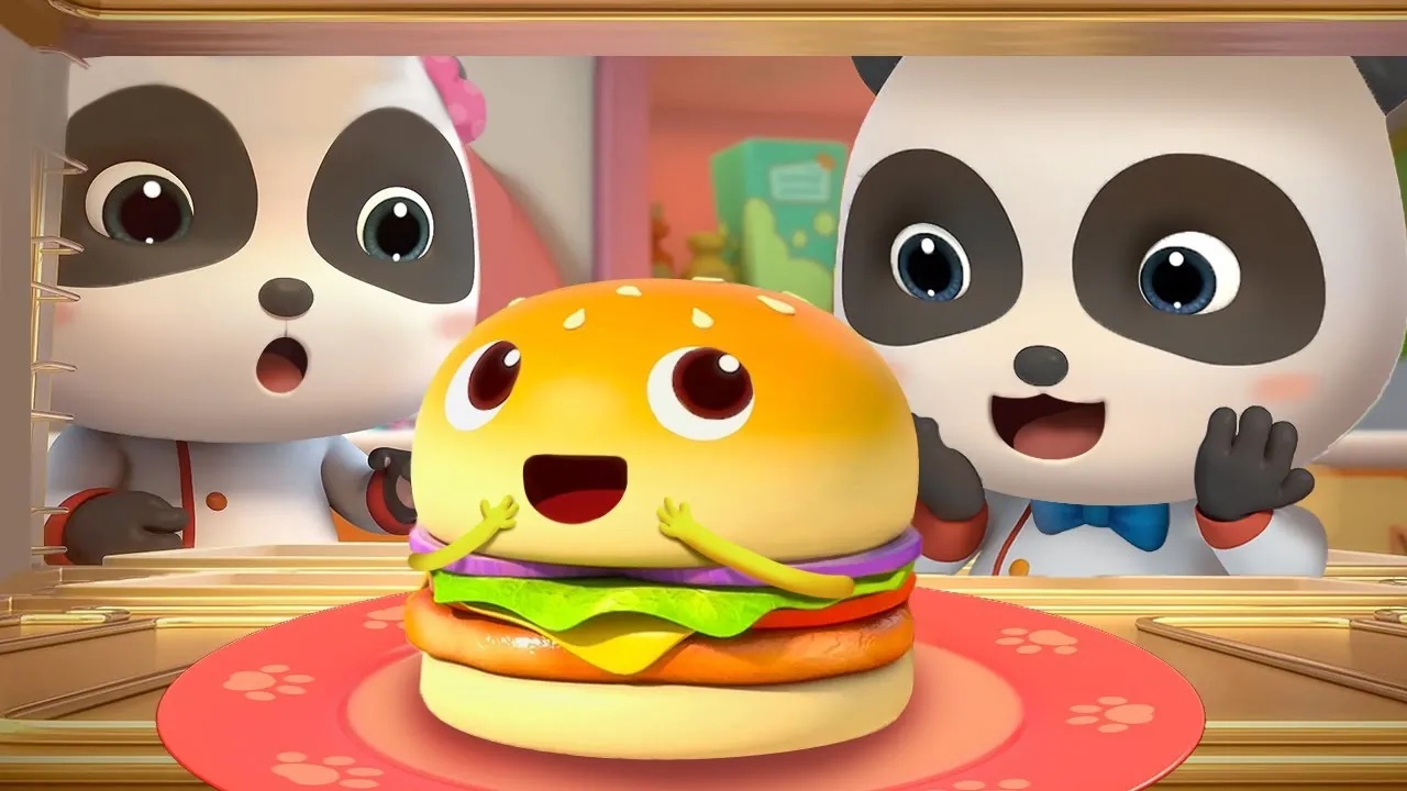 Yummy Burger in the Oven | Yummy Food for Kids + More Nursery Rhymes ...