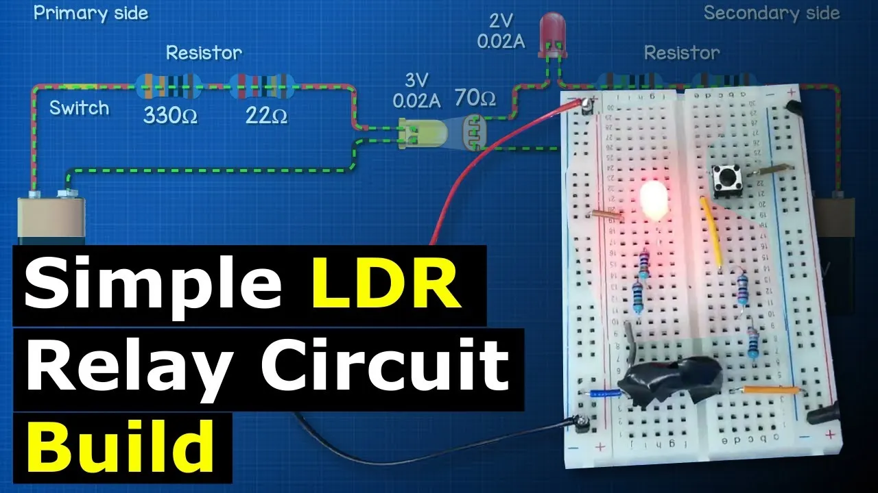 LDR and LED Circuit design - Solid State Relay - ClassX